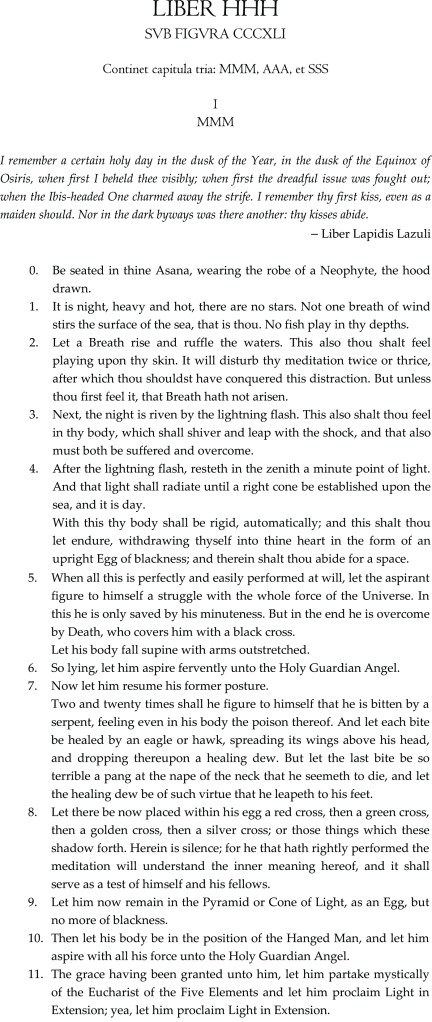 Liber Pyramidos – Frater 273 | Reflections on Thelema